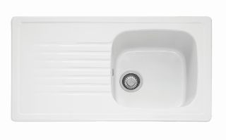Gowan Home. Franke Elba Single Bowl Inset Sink Reversible Ceramic White ...