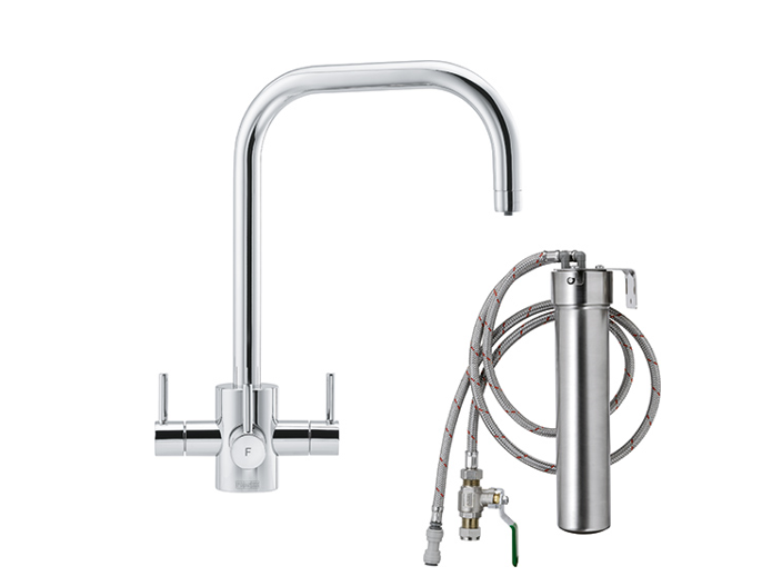 Gowan Home. Franke Tasso FilterFlow U-Spout Tap Chrome + Filter Housing