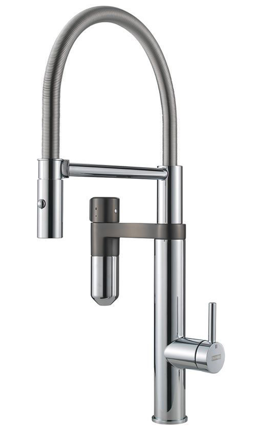 Gowan Home. Franke Vital Capsule Filter 3-in-1 Semi-Pro Tap Chrome Gunmetal