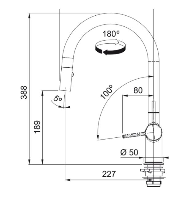 Gowan Home. Franke Active J Dual Spray Pull Down Chrome